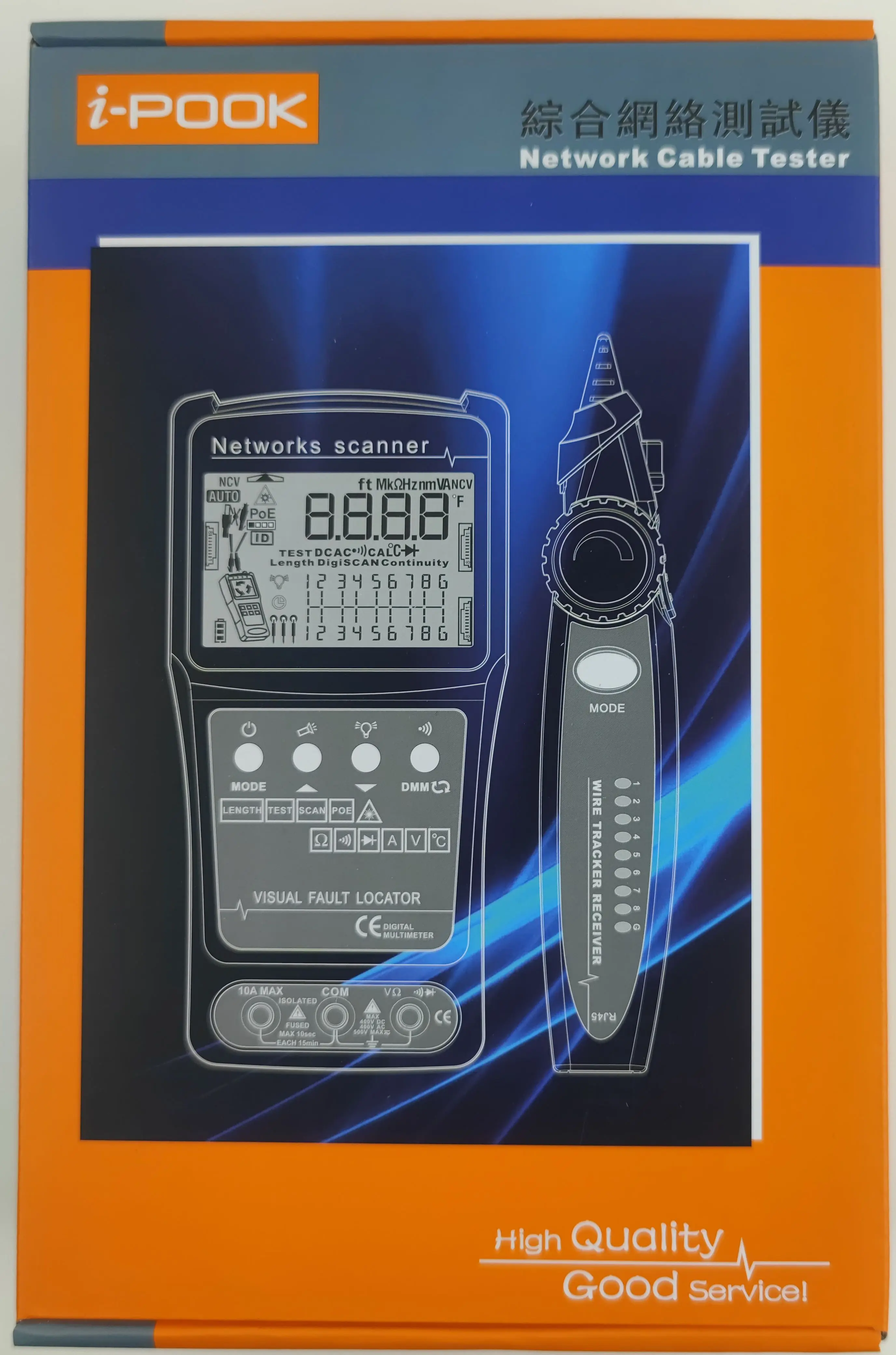 I-pook Pk653c+ Factory Direct 2 In 1 Network Cable Length Tester Wire ...