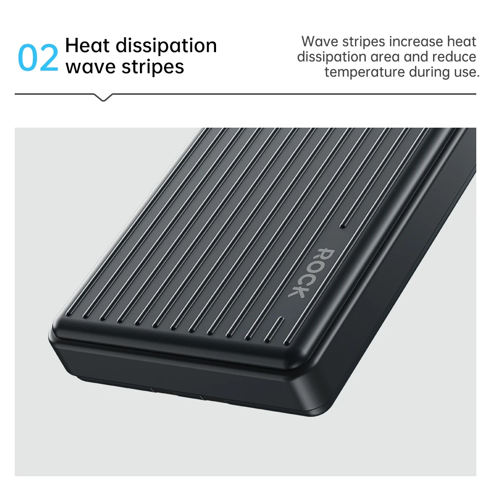 ROCK P92 Power Bank - 20W Fast Charging, 10000mah Capacity