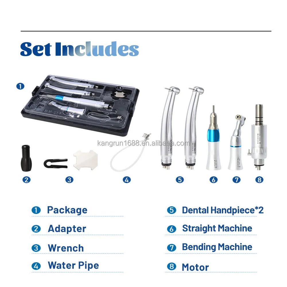 Dental Handpiece Kits With Ceramic Bearing Cartridge High Speed Dental ...