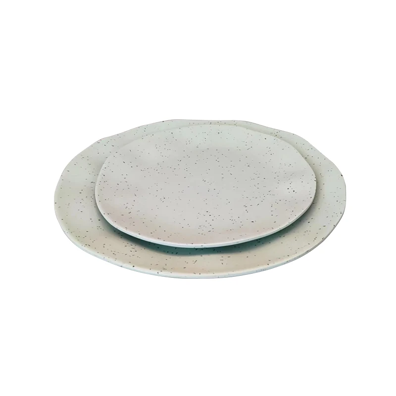 Wheatgrass Melamine Dinner Plate Irregular Wavy Tableware Plate ...