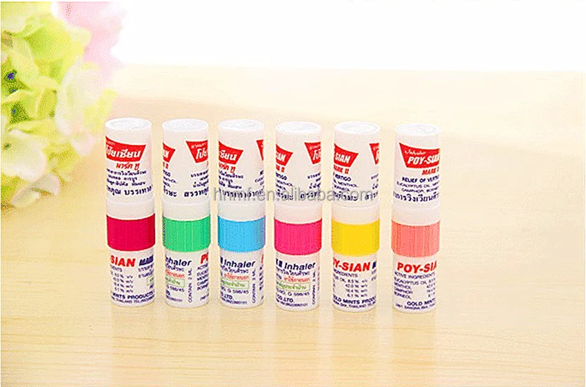 Thailand Nasal Inhaler Stick - Poy Sian Mint Cylinder Oil