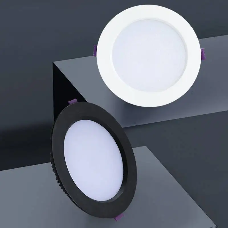 Professional Flush Mount Round Flat Led Panel Light Downlight With High ...