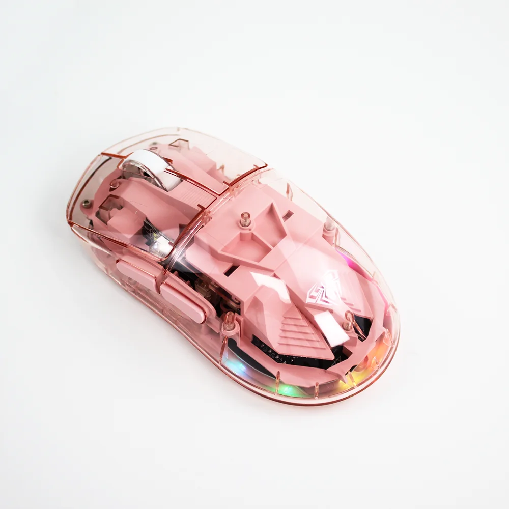 2024 New AULA SC660 Wireless Mouse Three-mode transparent Mouse e ...