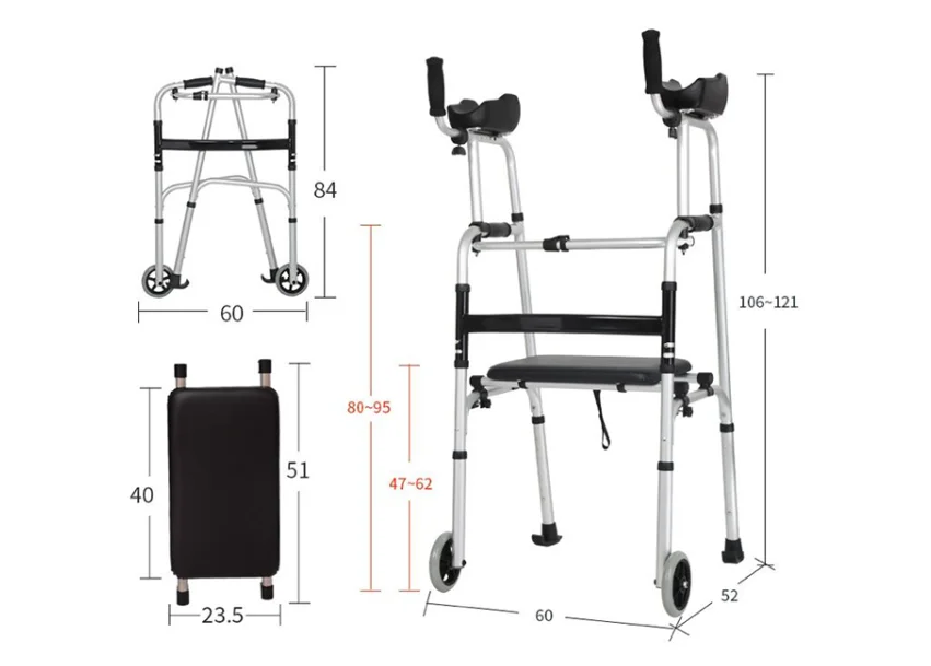 Medical Mobility Fold Walking Aids Frame Patient Surgical Aluminium ...
