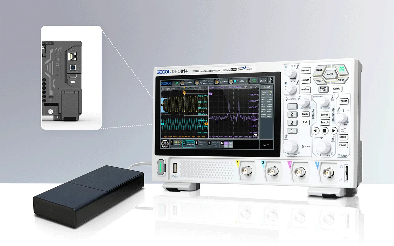 Dho814 100mhz 4 Channel 12 Bit 1.25gsa/sec 25mpts Depth Convenient ...