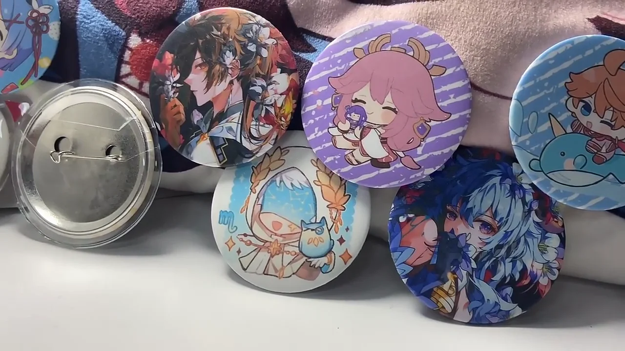 Anime Cartoon Brooch Game Genshin Impact Inazuma Fontaine Characters ...