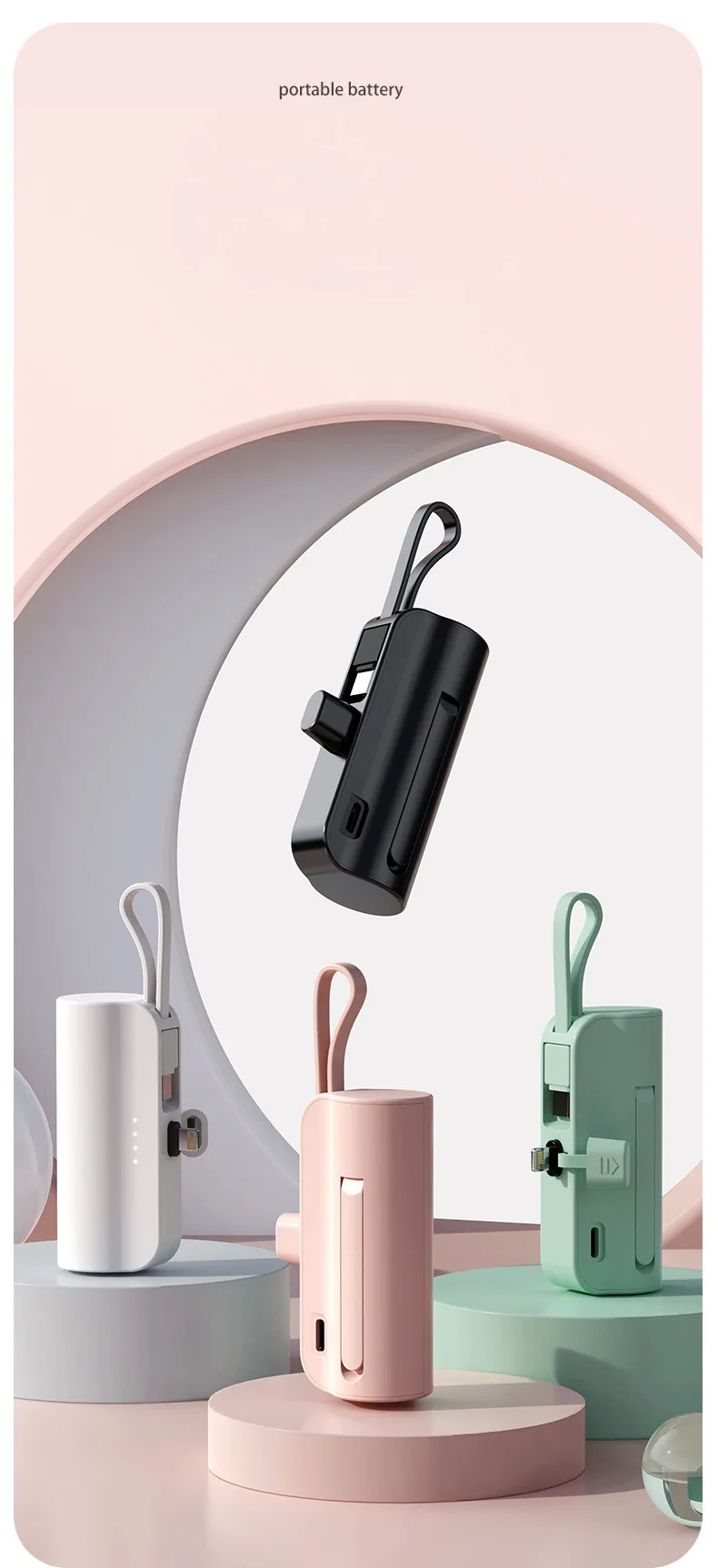 5000mah Portable Capsule Power Bank - Reliable Power Anywhere