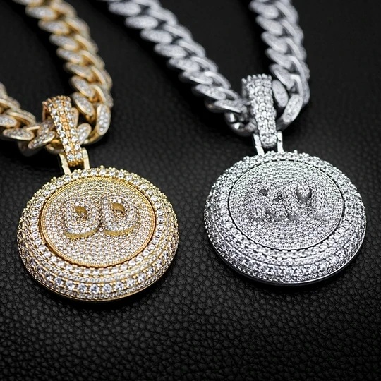 Custom Spinning Pendant - Personalized Hip Hop Letter Chain