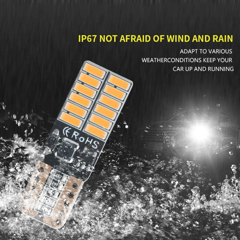 Yobis T10 4014 24SMD LED Chip Car Interior Lights - Multi Color