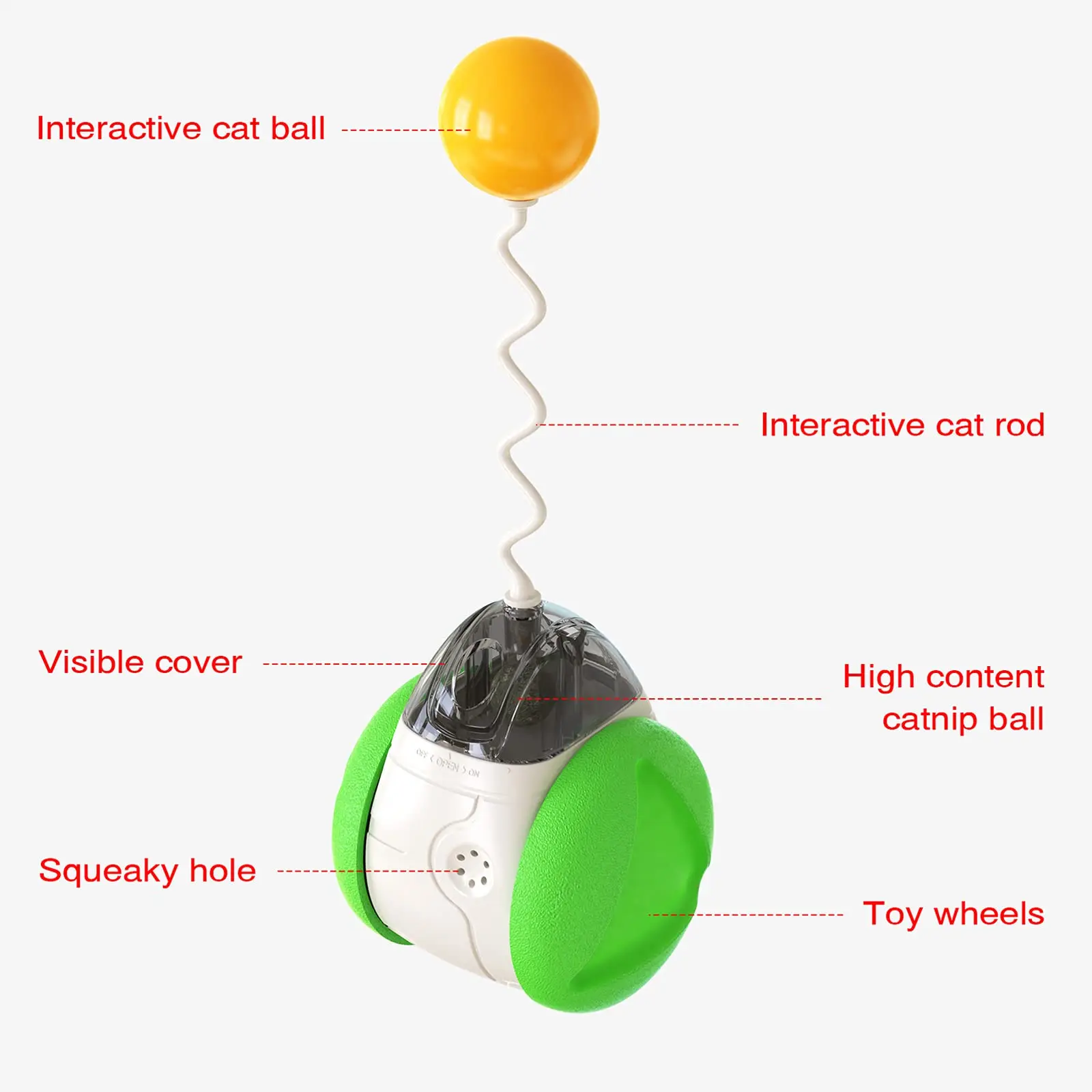 Petdom Cat Toy Balance Swing Car Electric Sounding Tumbler Interactive ...