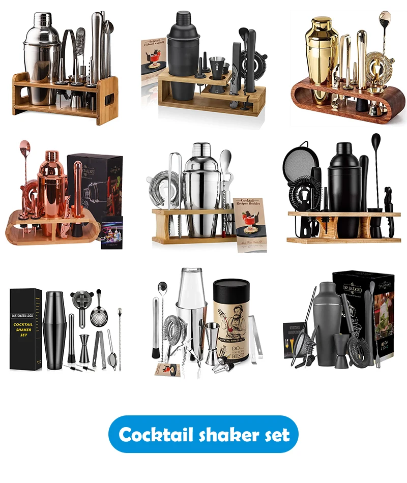 Customized New Product Ideas 2023 Cocktail Shaker Bar Set Cocktail Shaker Set Luxury Cocktail ...