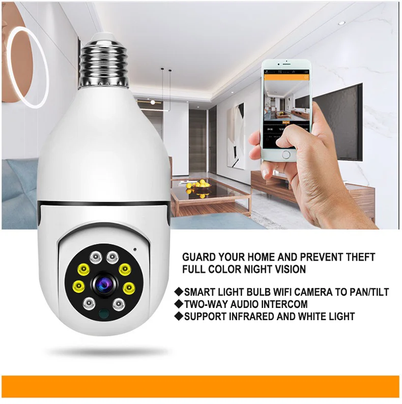 1296P 360-degree Rotatable Smart Security Wireless IP Camera Color ...