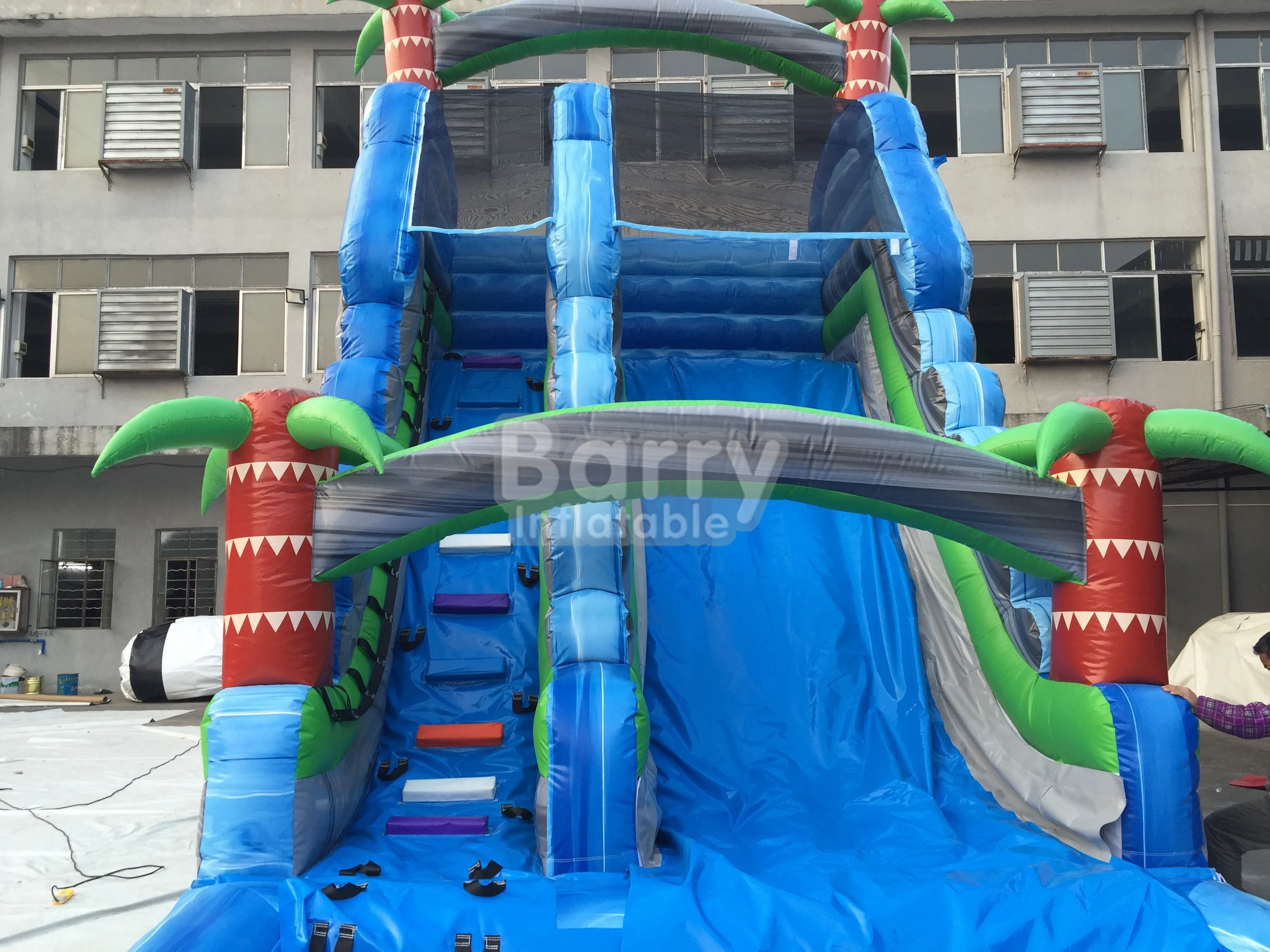 Commercial Large Inflatable Pool Slide Jungle Theme Water Slide For ...
