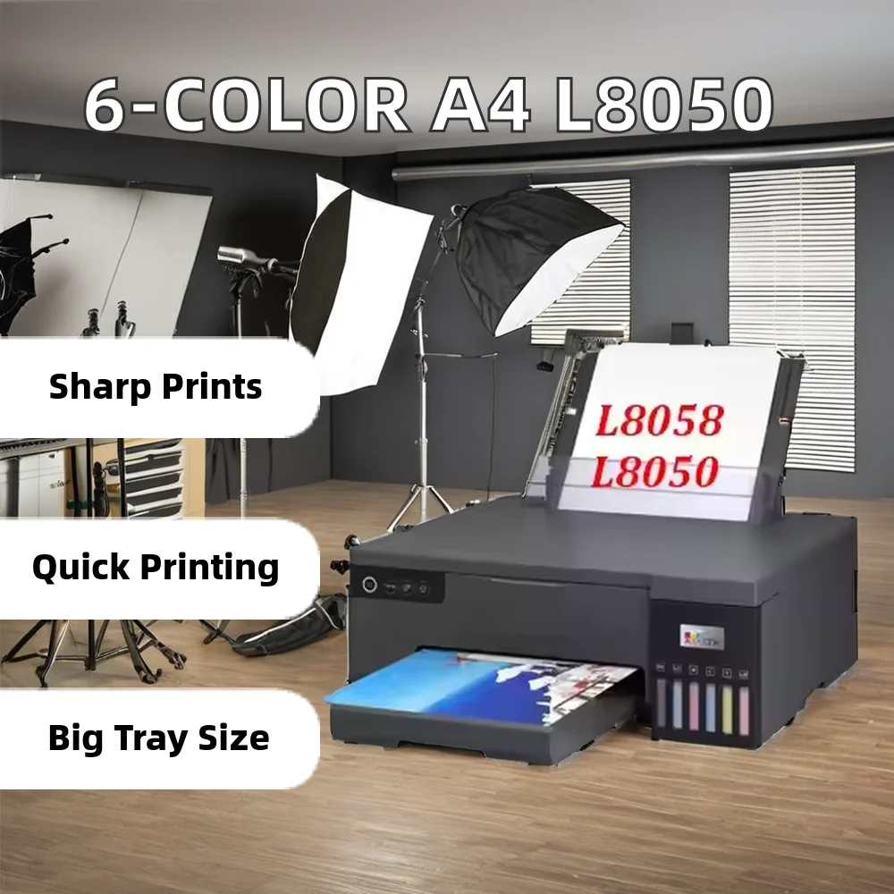 New 6-Color A4 L8050 Ecotank Photo Sublimation Printer XP600