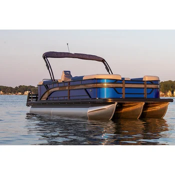 Pontoon Boat With Motor And Toilet Speed Boat Yacht Luxury Tritoon ...