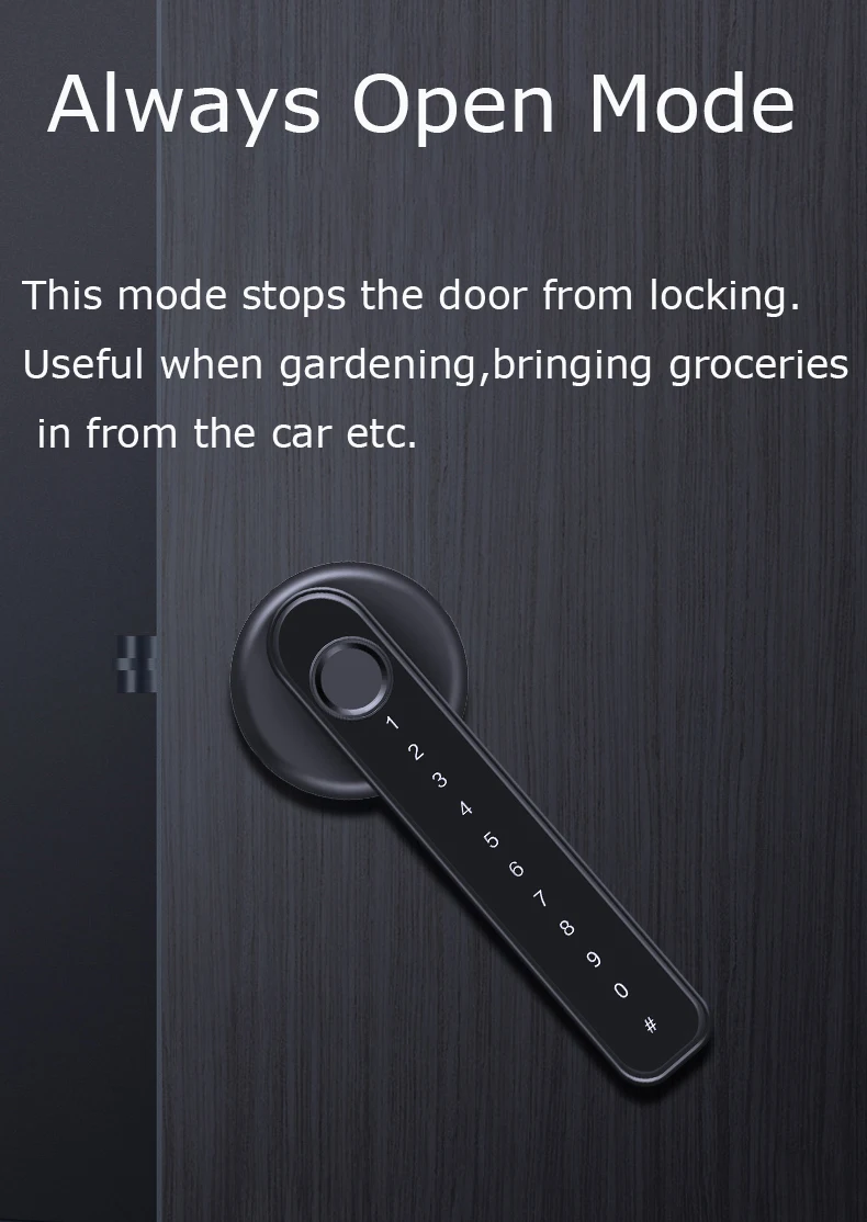 Tuya TT Lock WiFi App Digital Smart Door Lock Fingerprint Passcode Card ...