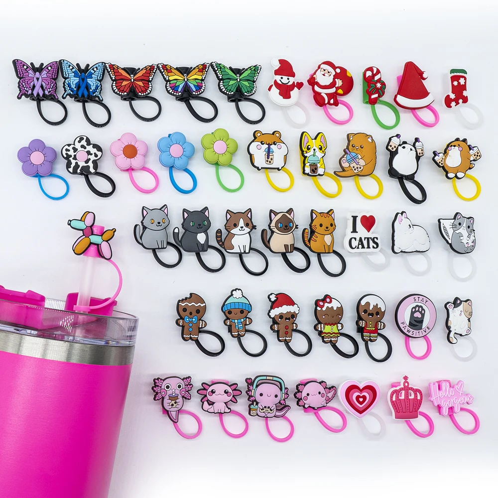 10mm Reusable Silicone Anime Straw Charms for Tumbler Wholesale ...