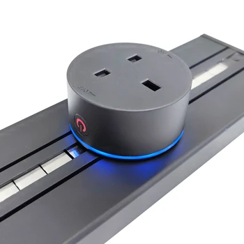 Universal Multi Plug Smart Office Desk Power Rail Track System Electric ...