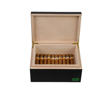 Modern Handmade Humidor Wooden Cigar Box With Black Matt Finish Custom ...