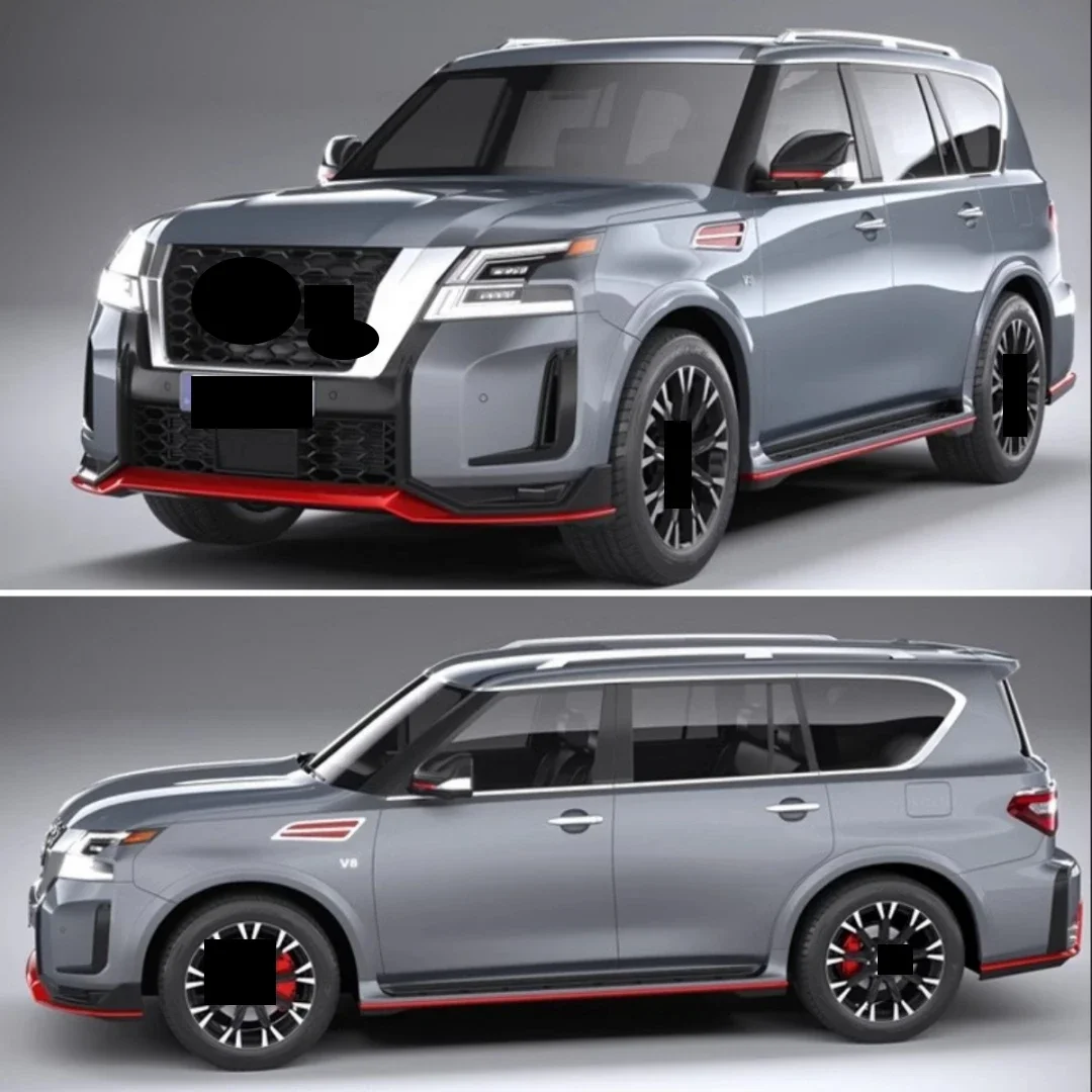 For Nissan Patrol Y62 Modified Front Rear Bumper Grill Mask Tail Wing ...