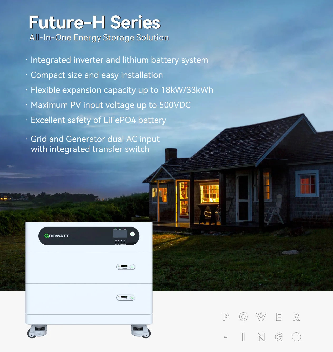 Growatt Inverter Future-h Series All-in-one Energy Storage Solution Off-grid Integrated Inverter ...
