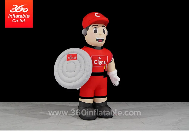 Customized Moving Inflatable Fireman Costume For Decoration Outdoor ...