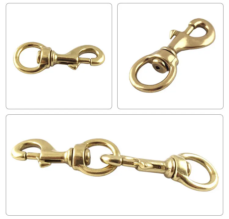 Hardware Rigging Brass Snap Solid Brass Fishing Snap Hook Swivel Round ...