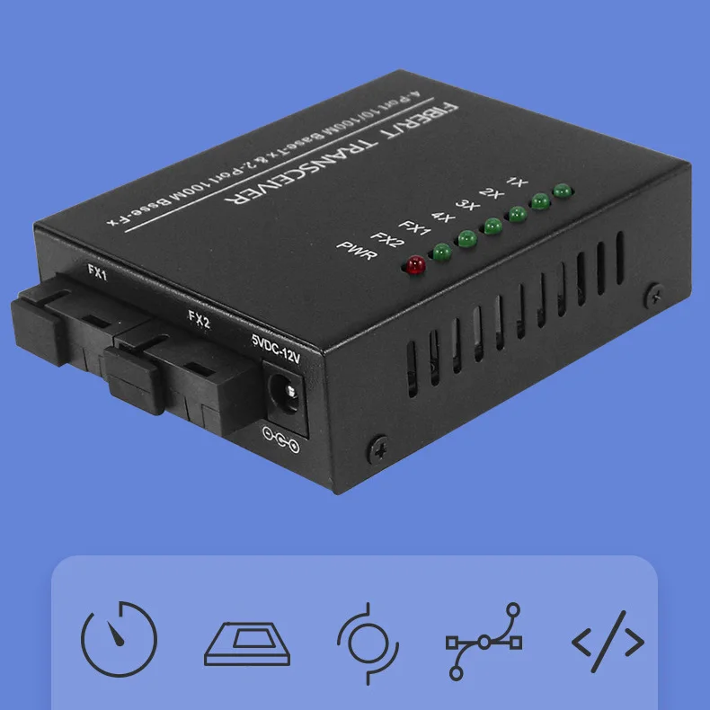 Network Ethernet Switch Pcba Fiber Optic Connectors 6 Port 100mbps Sc ...