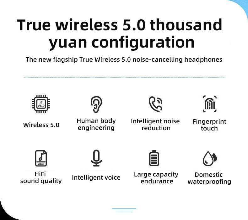 Custom Wireless Earbuds 2024 Logo Origin Blue Tooth Earphone ...