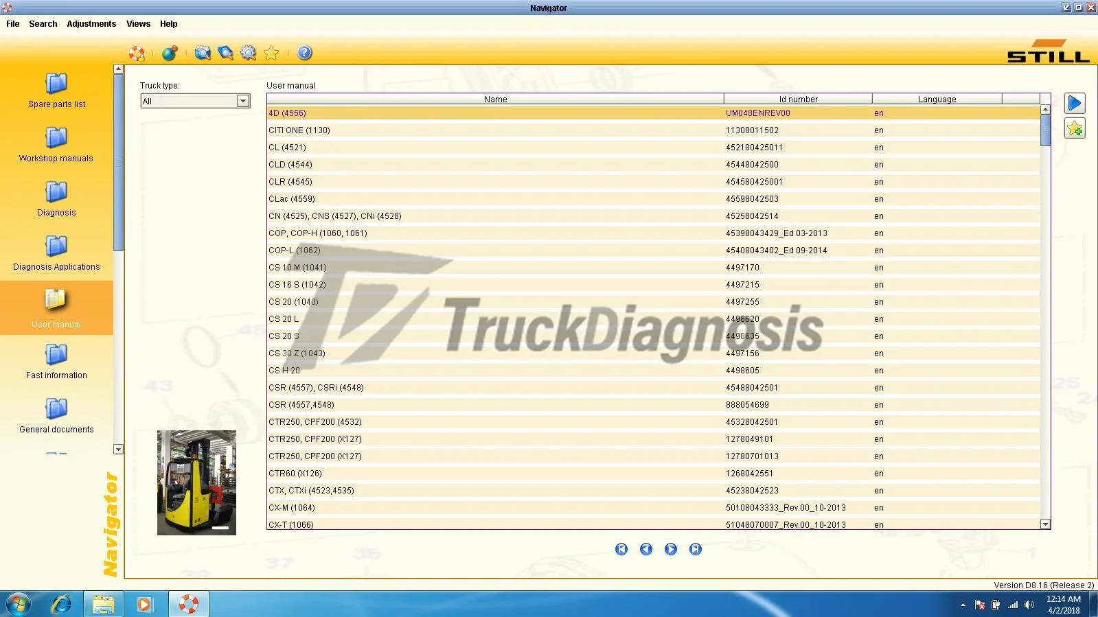Forklift Scanner Tools For Still Canbox 50983605400 Cable Diagnostic ...