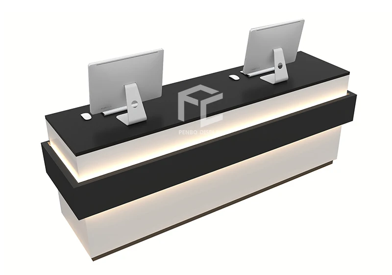 Luxury Modern Retail Shop Counter Design Custom Reception Desk Front ...