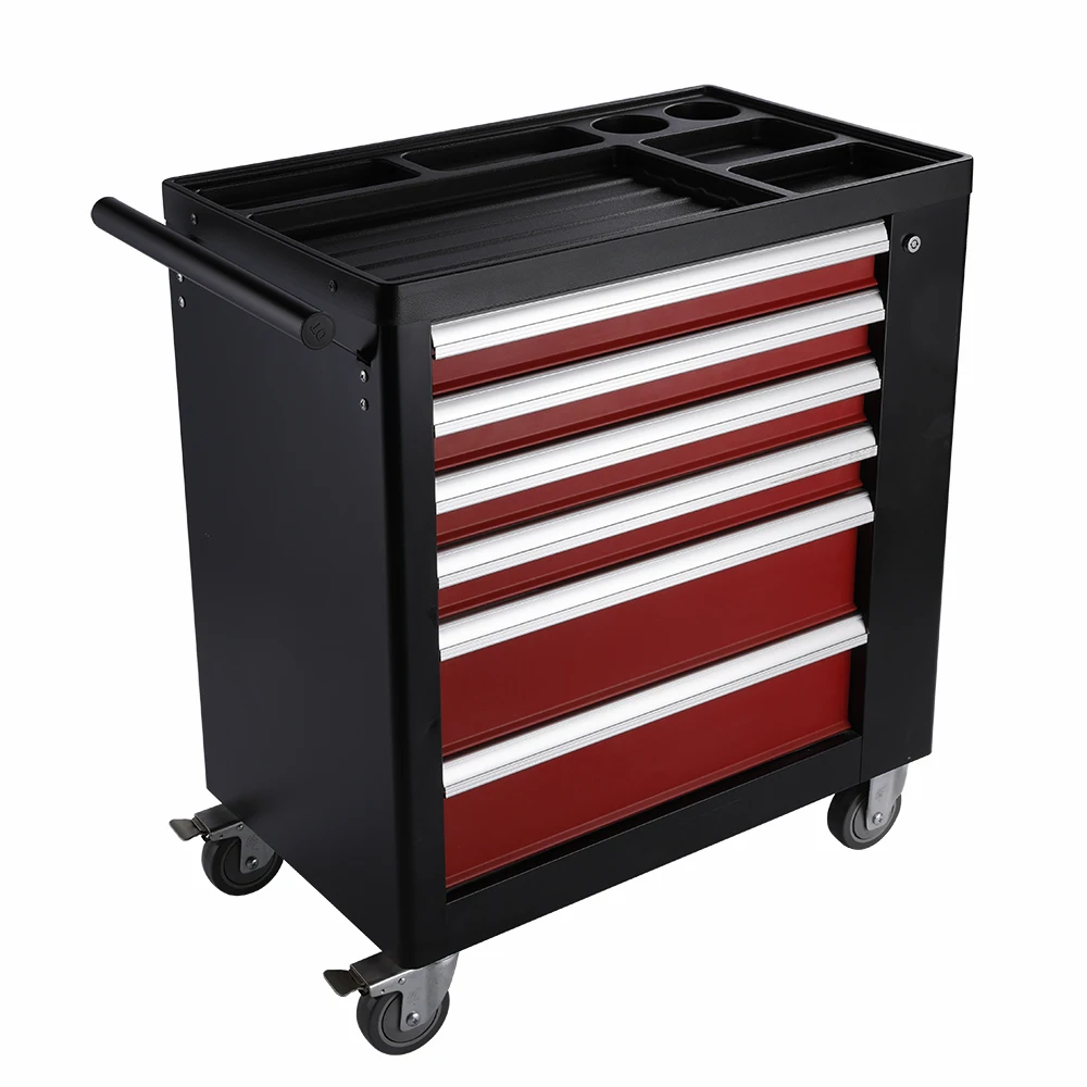 Workbench Cart With Drawers Automotive Service Tool Set Trolley Red ...