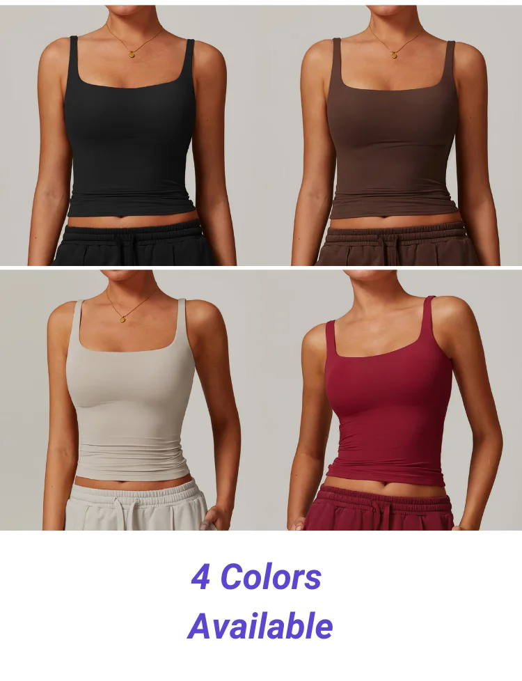 Custom Logo Women's Sleeveless Crop Tank Top for Yoga