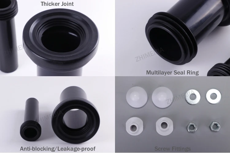 Black Color Toilet Connect Cistern Pipe In Wall Cistern Inlet Outlet ...