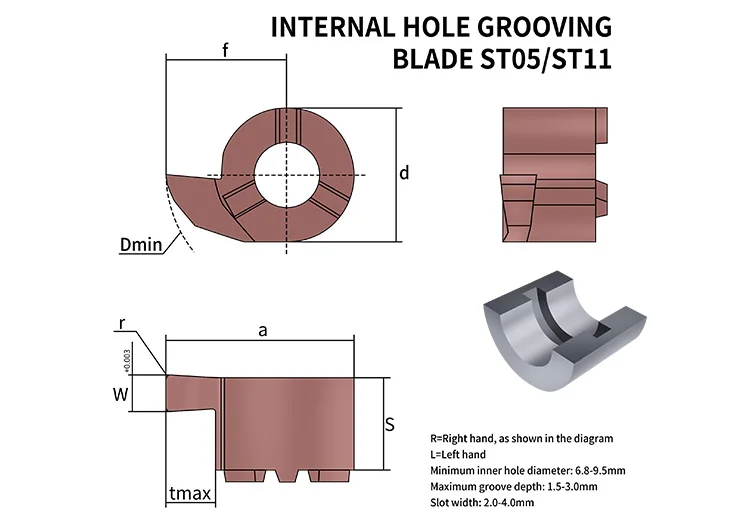 with Small Inner Hole Slot Knife Blade CNC Anti-seismic Boring and ...