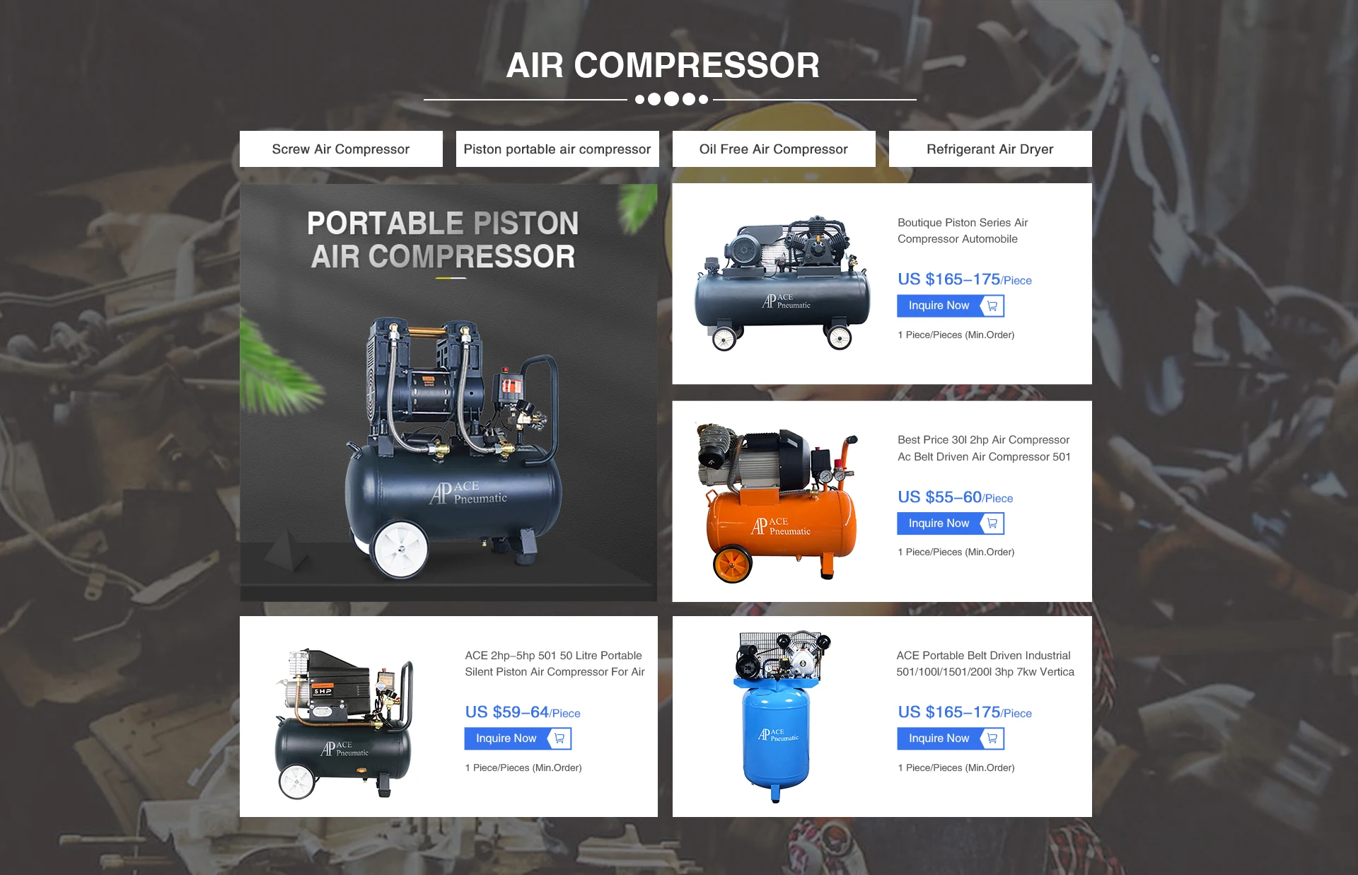 Jiangxi Ace Pneumatic Co., Ltd. - screw air compressor, air dryer