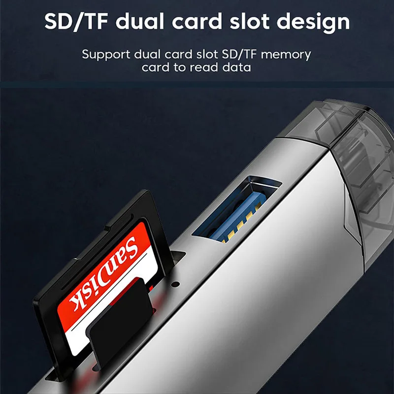 6 in 1 USB 3.0 Card Reader - Versatile and Reliable