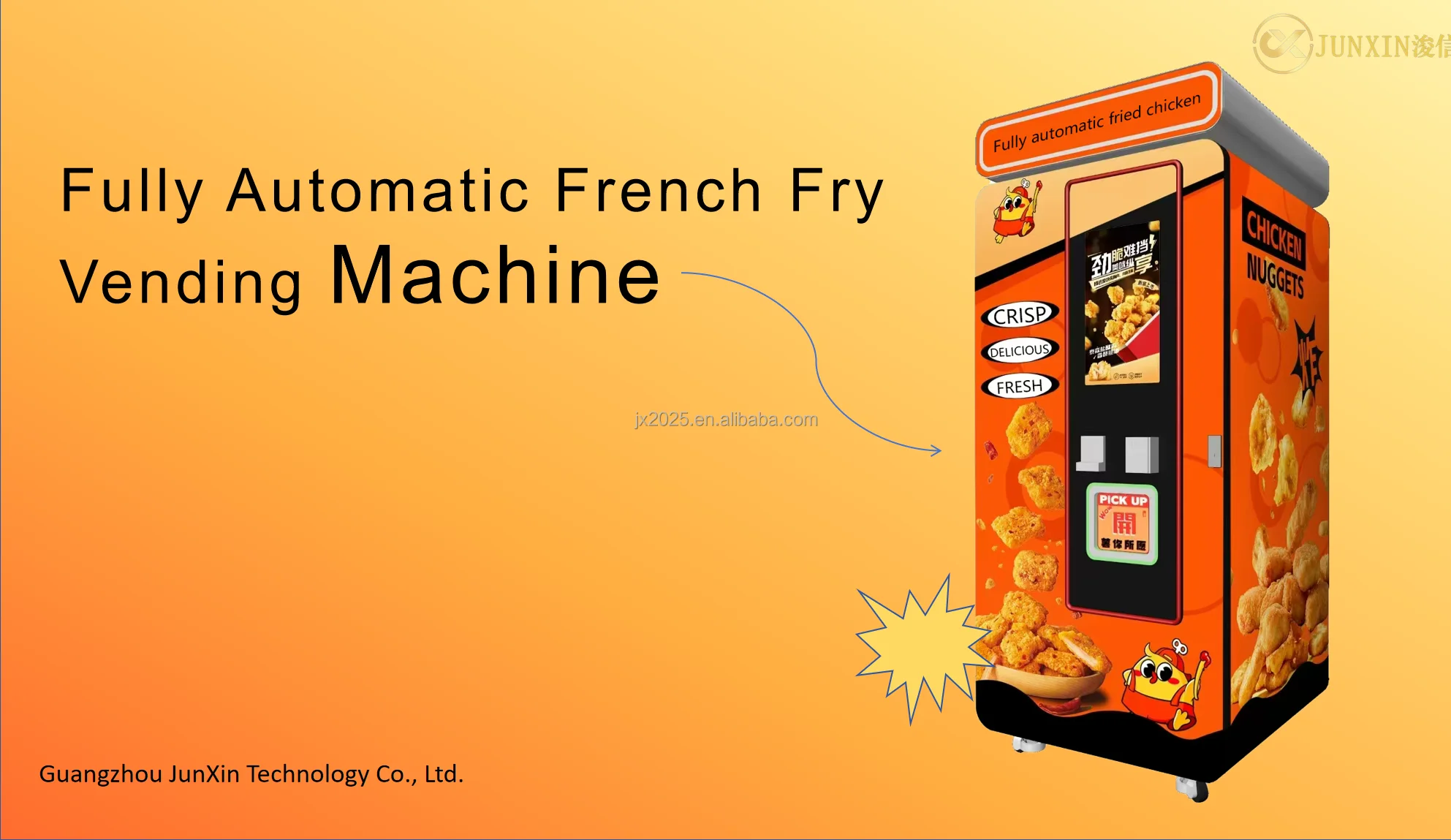 French Fries & Potato Chips Vending Machine Fully Automatic Double Oil ...