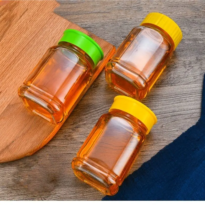 Cheap Octagonal Glass Bottle Honey Jar 380ml 730ml Candy Jar Glass Jar ...