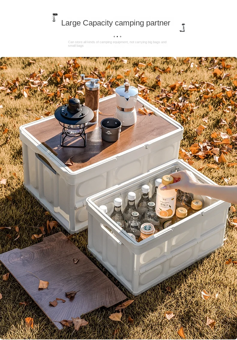 Jinmao Green 50L Large Camping Collapsible Boxes Outdoor Clear Camping ...