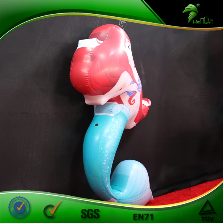 Vivid 2m Height Inflatable Mermaid Balloon Inflatable Princess Girl ...