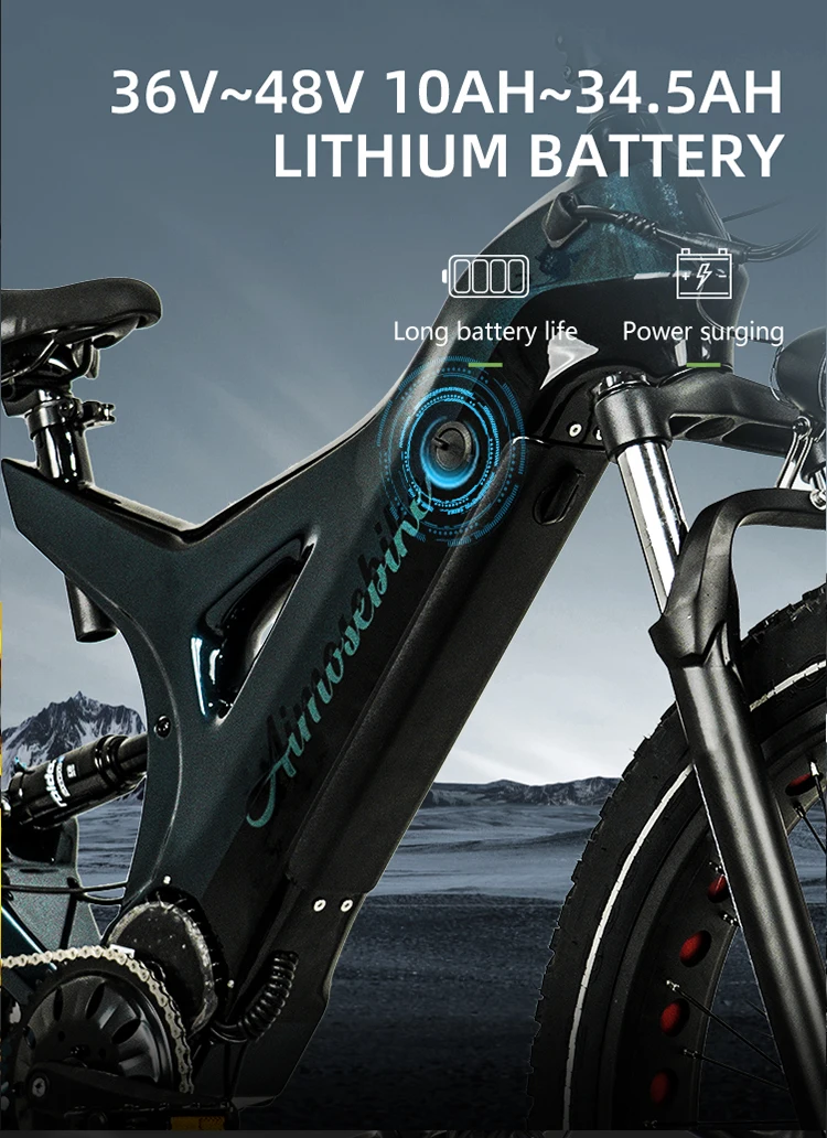 26 Inch Full Suspension Electric Bike - Snow Bike M620