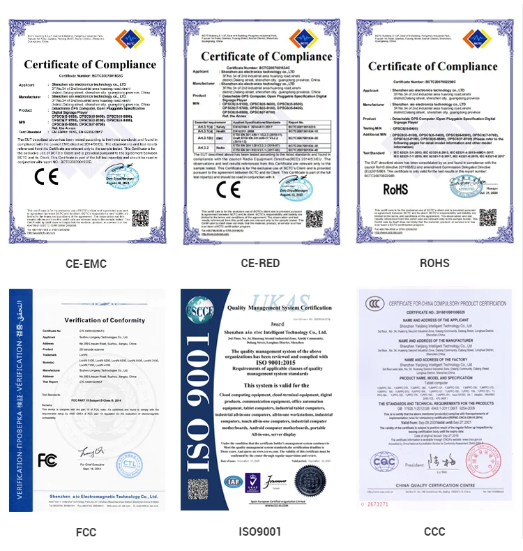 Asia Size Standard 80 Pin OPS PC - Intel Embedded Computer