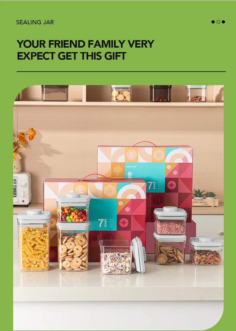 Plastic Jar Fridge Pantry Organizer Kitchen Storage Boxes & Bins Wholesale Stackable Airtight ...