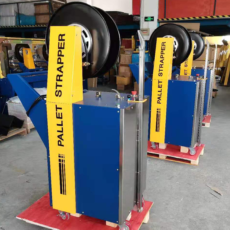Semi Automatic Electric Pp Strap Belt Vertical Pallet Strapping Machine ...