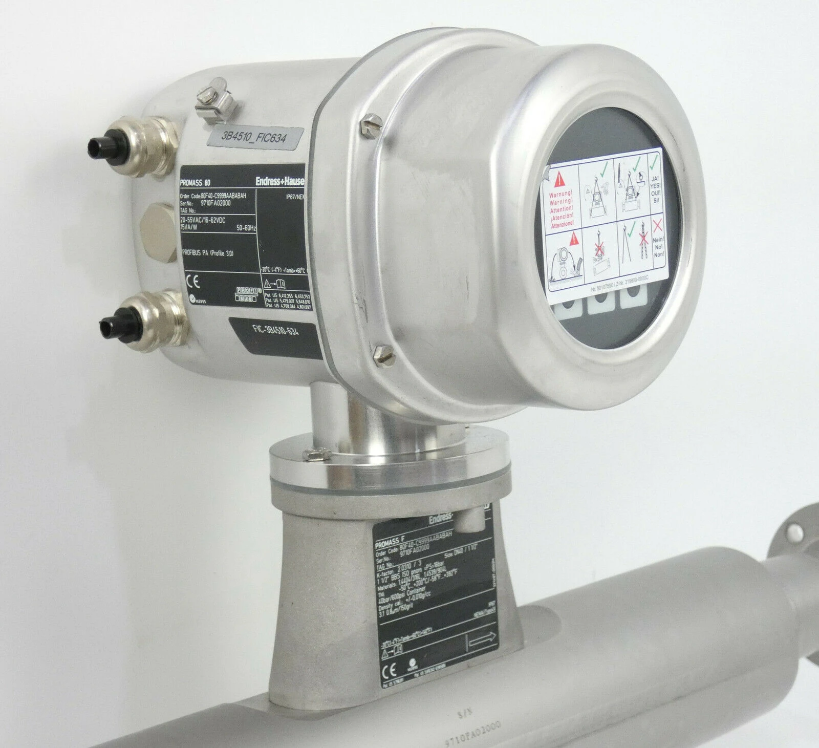 Endress+hauser Promass 80F40-C9999AABABAH PROFIBUS PA DN40