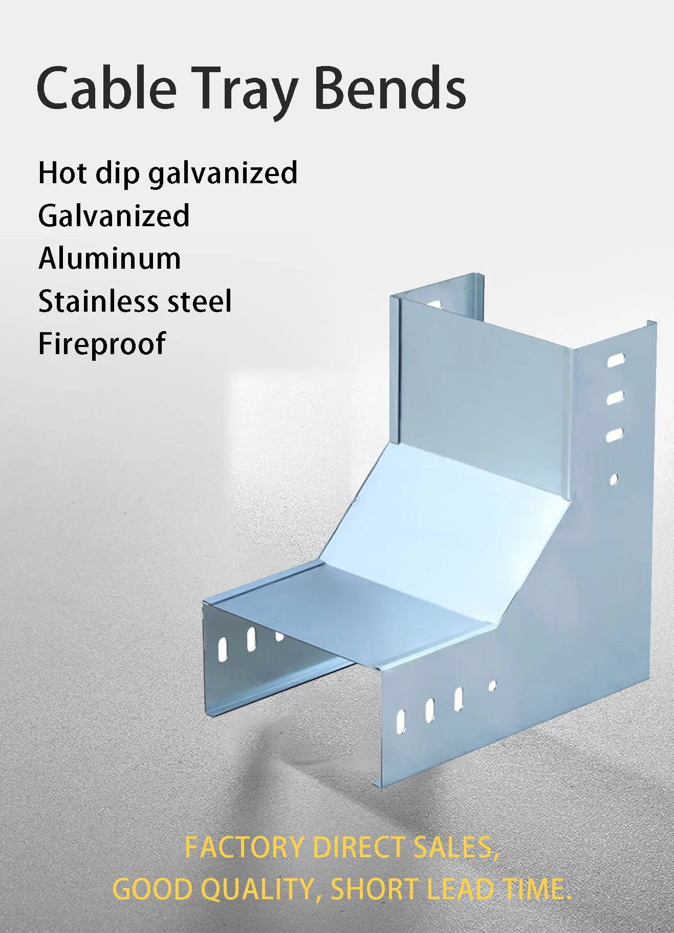 Oem Odm Cable Tray Bends Horizontal Bend Tray Fireproof Cable Tray ...