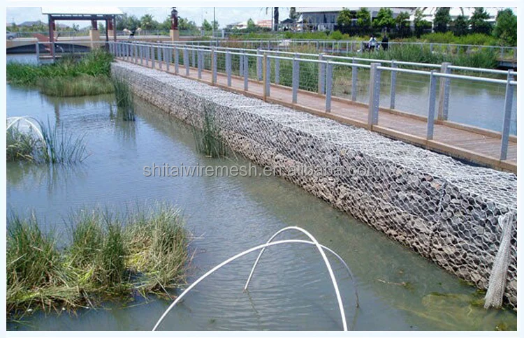 5x1x1m Large Size PVC Coated Gabion Basket for River Bank Protection