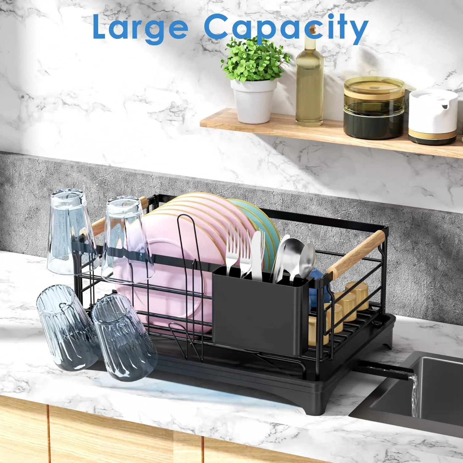Bx Dish Drying Rack Dish Drainer Multi-purpose Storage Rack Holder ...