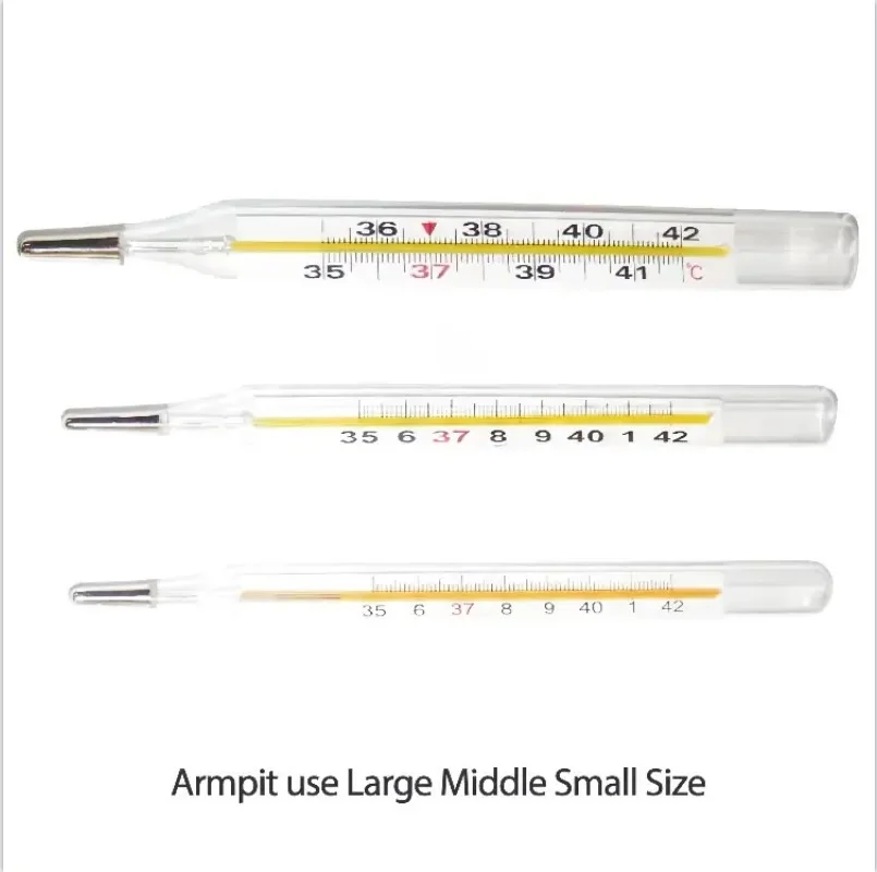 Medical Glass Thermometer, Armpit Measurement, Body Temperature, Large ...